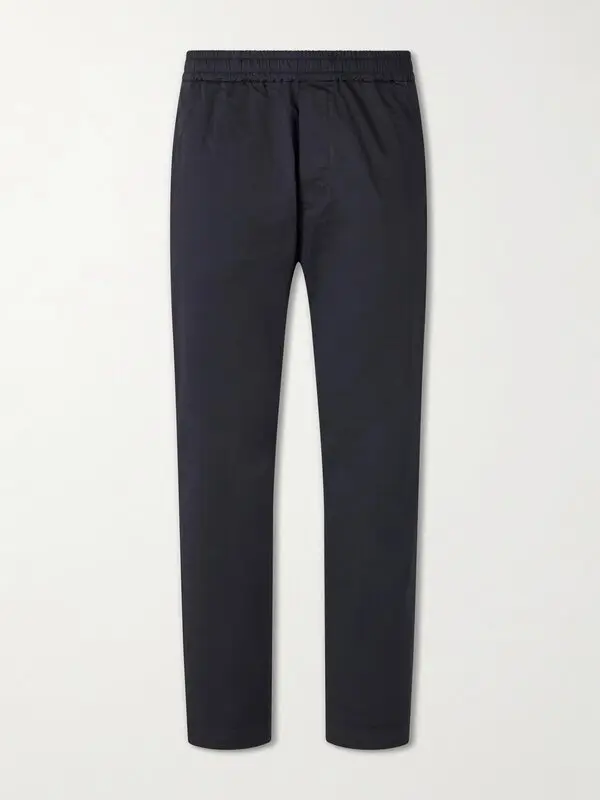 Barena Venezia Straight-leg Cotton-blend Gabardine Trousers - Blue