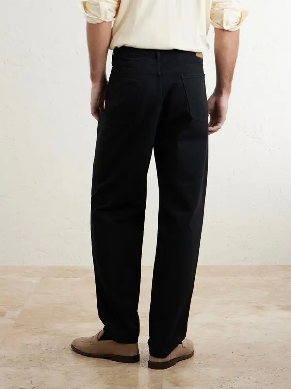 Brunello Cucinelli Slim-fit Straight-leg Logo-embroidered Jeans