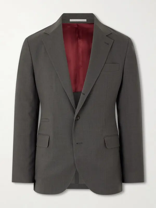 Brunello Cucinelli Virgin Wool Suit Jacket - Green