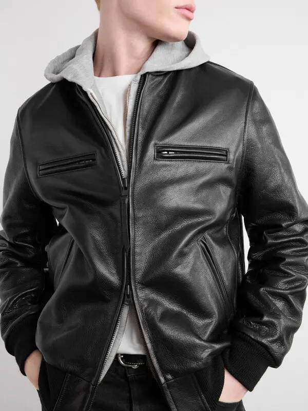 Golden Bear Ridgewood Leather Bomber Jacket