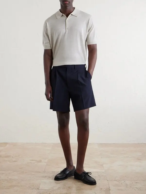 John Smedley Macloud Knitted Merino Wool Polo Shirt