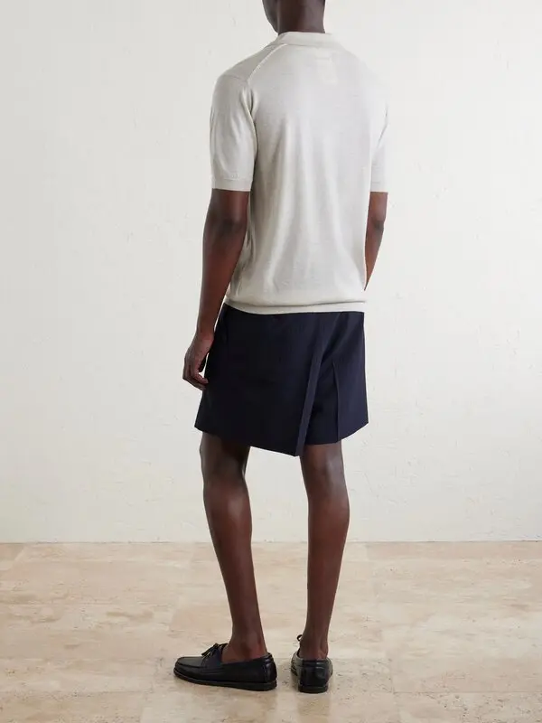John Smedley Macloud Knitted Merino Wool Polo Shirt