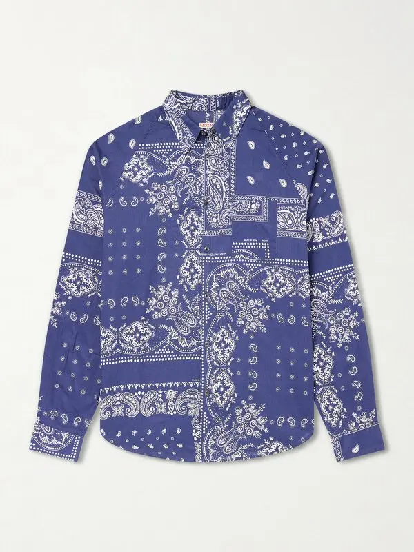 Kapital Printed-cotton Shirt - Blue