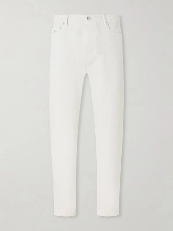Brunello Cucinelli Slim-fit Straight-leg Jeans - Neutrals