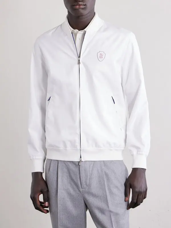 Brunello Cucinelli Logo-appliquéd Shell Jacket
