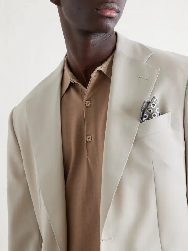 John Smedley Macloud Knitted Merino Wool Polo Shirt