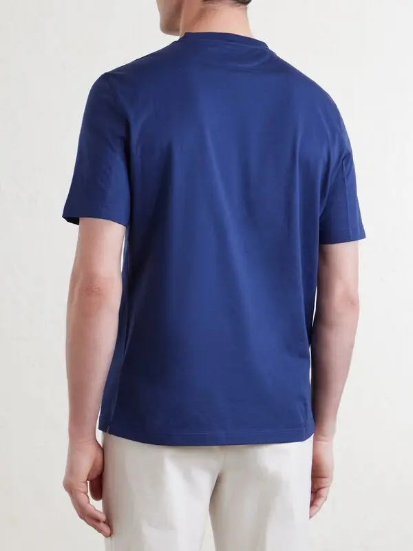 Brunello Cucinelli Layered Logo-print Cotton-jersey T-shirt