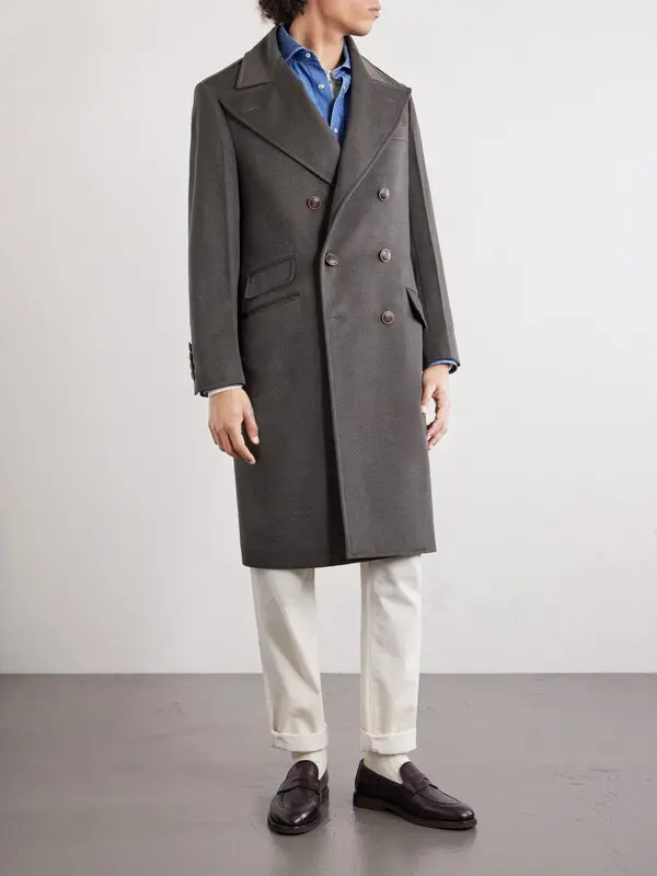 Brunello Cucinelli Double-breasted Virgin Wool Coat