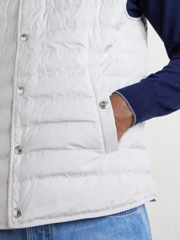 Brunello Cucinelli Quilted Shell Down Gilet