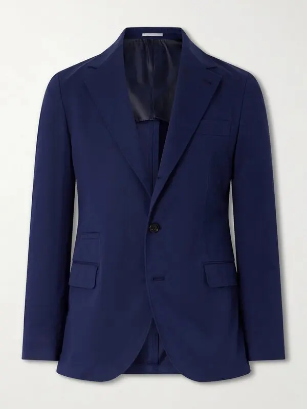 Brunello Cucinelli Single-breasted Cotton-blend Suit Jacket