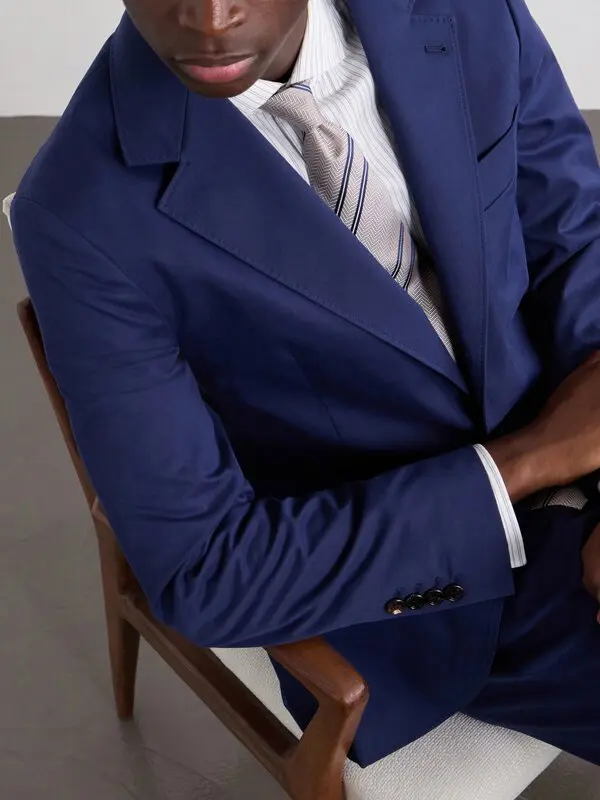 Brunello Cucinelli Single-breasted Cotton-blend Suit Jacket