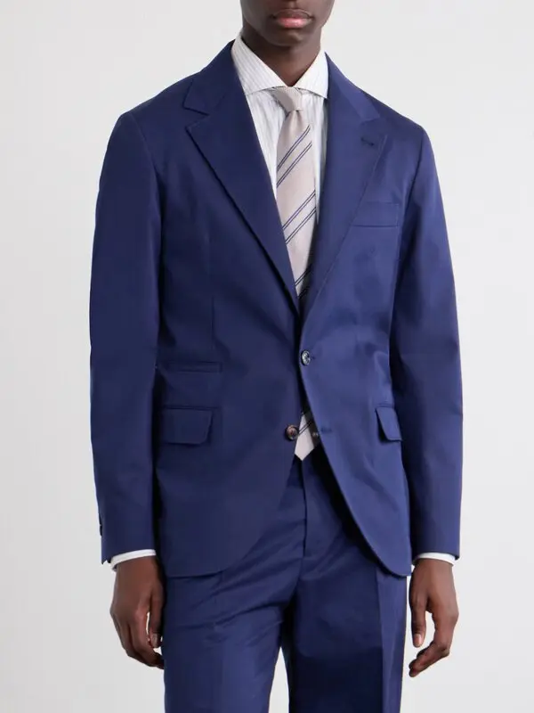 Brunello Cucinelli Single-breasted Cotton-blend Suit Jacket