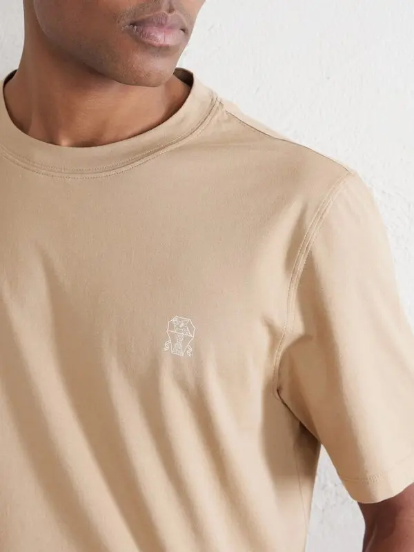 Brunello Cucinelli Logo-print Cotton-jersey T-shirt