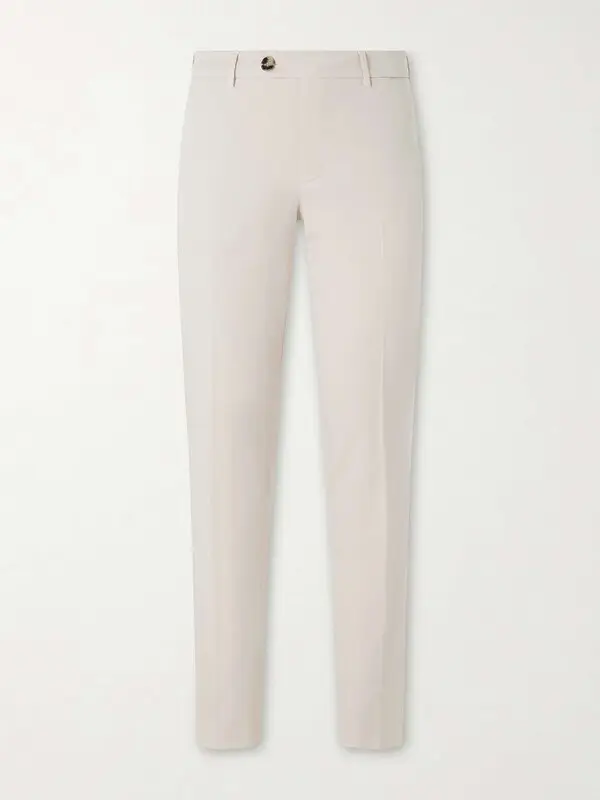 Brunello Cucinelli Stretch-cotton Twill Trousers