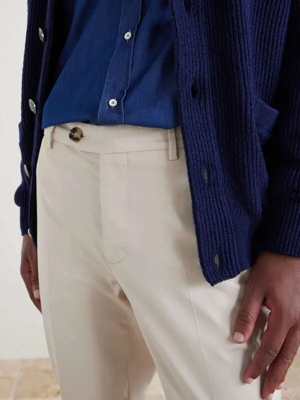 Brunello Cucinelli Stretch-cotton Twill Trousers