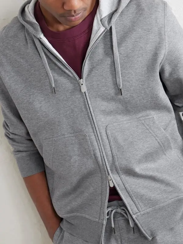 Brunello Cucinelli Zip-up Hoodie - Gray
