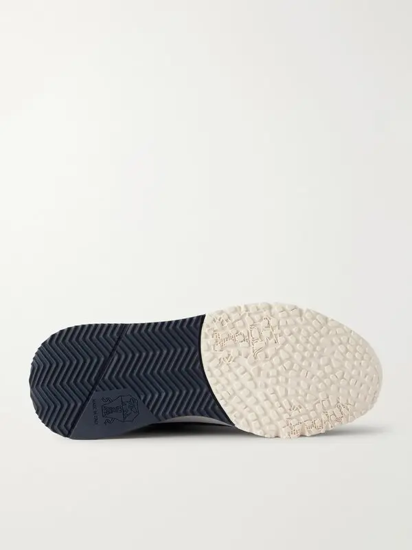 Brunello Cucinelli Paneled Suede And Leather Low-top Sneakers