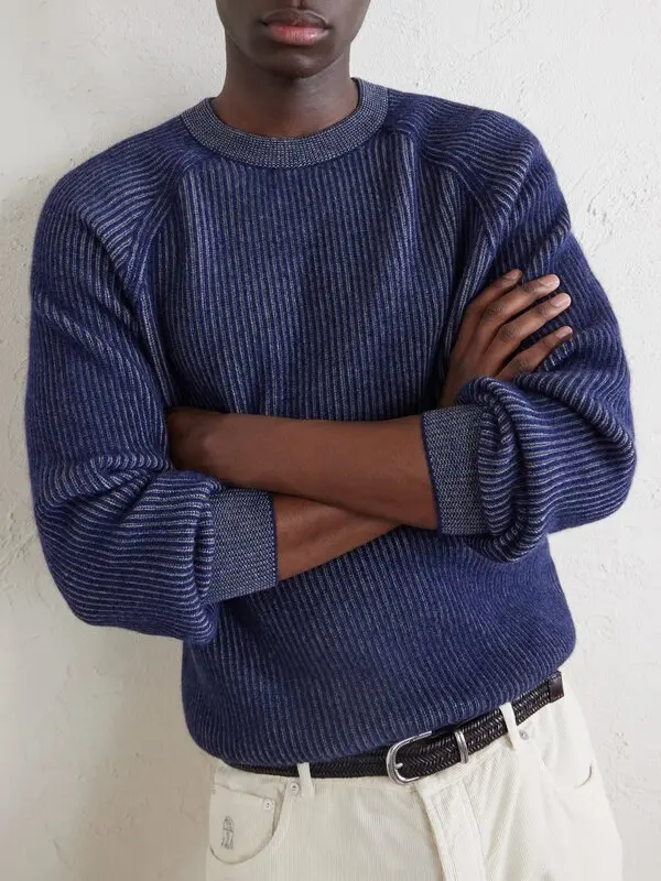 Brunello Cucinelli Ribbed Cashmere Sweater