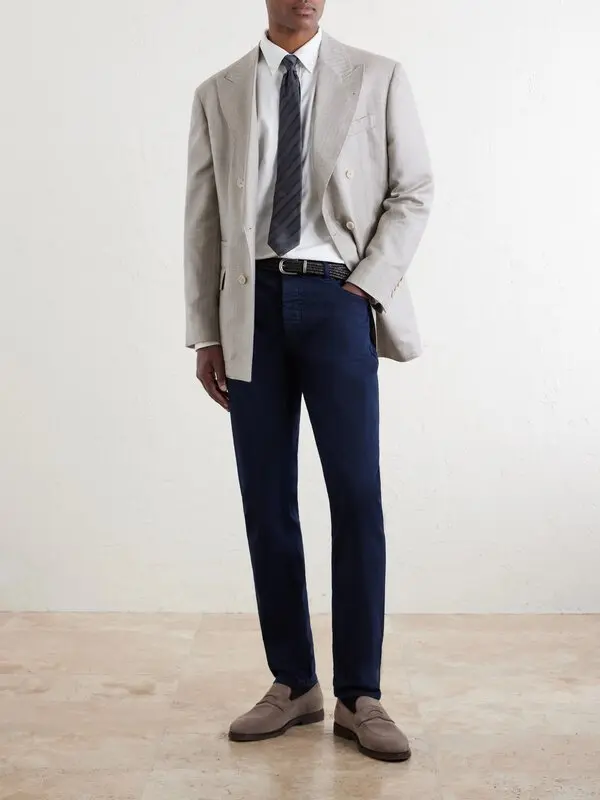 Brunello Cucinelli Slim-fit Straight-leg Jeans - Blue