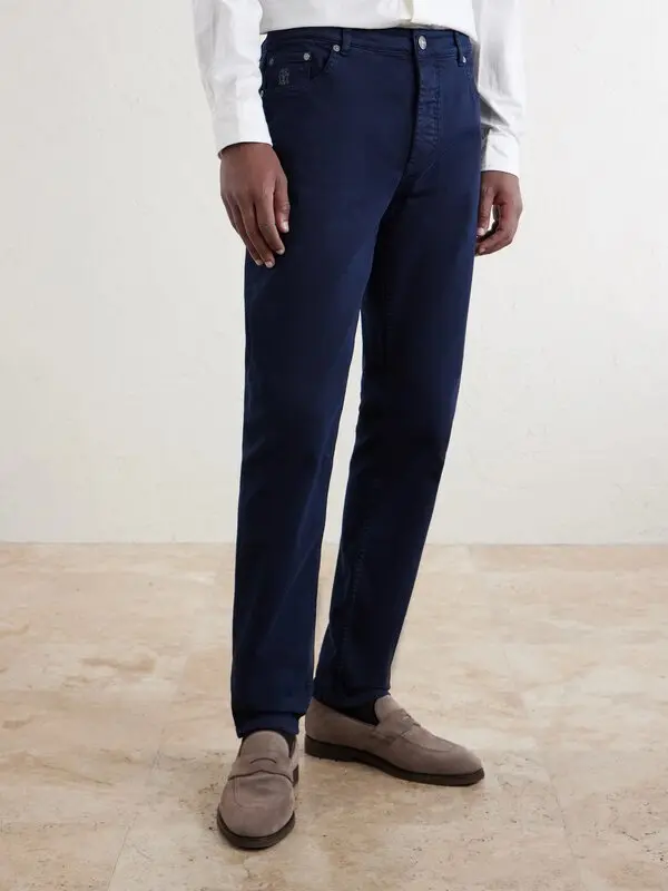 Brunello Cucinelli Slim-fit Straight-leg Jeans - Blue