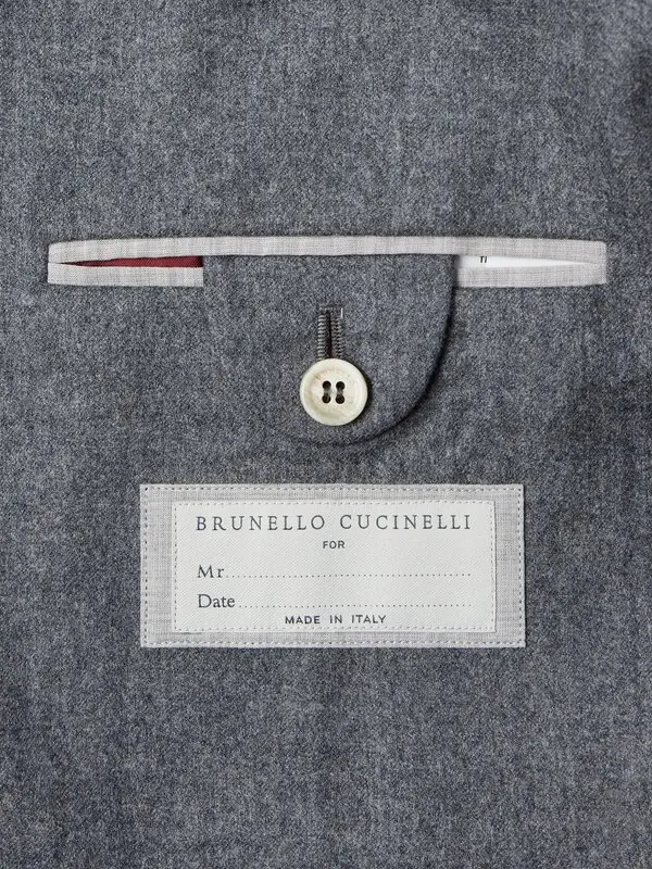 Brunello Cucinelli Virgin Wool Suit Jacket - Gray