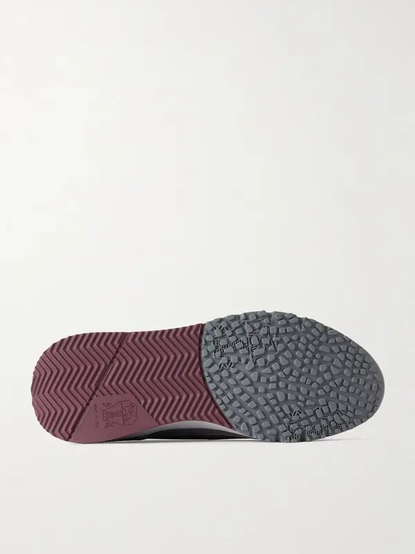 Brunello Cucinelli Paneled Suede And Leather Low Top Sneakers