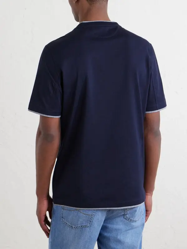 Brunello Cucinelli Layered Cotton-jersey T-shirt