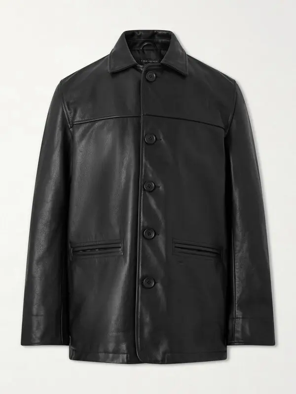 Golden Bear European Aniline Leather Jacket - Black