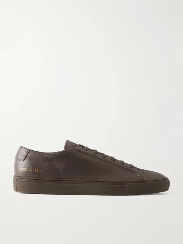 COMMON PROJECTS Achilles Full-grained Leather Sneakers - Brown