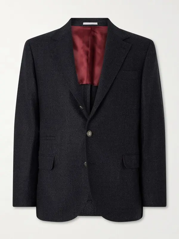 Brunello Cucinelli Virgin Wool Suit Jacket - Black