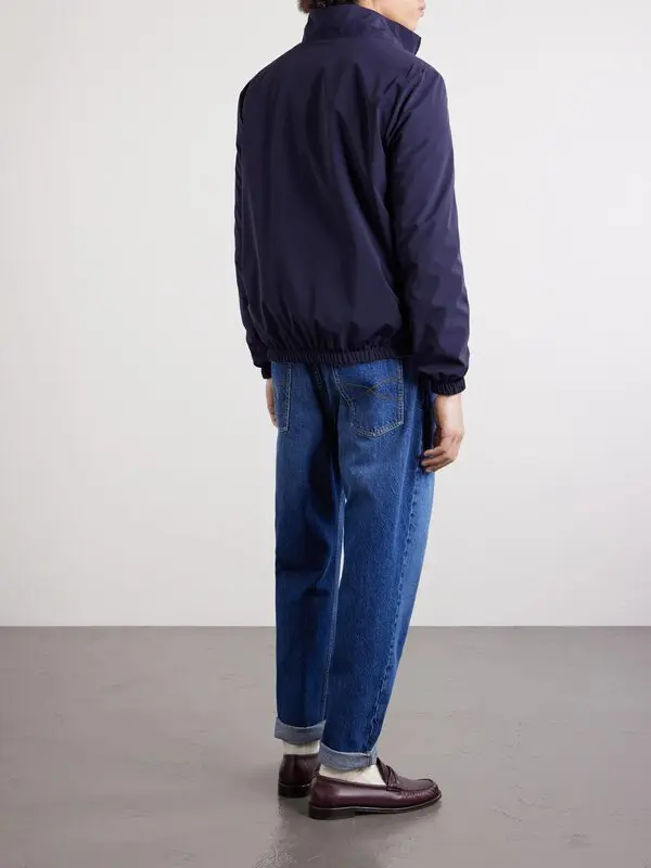Brunello Cucinelli Logo-embroidered Shell Blouson Jacket