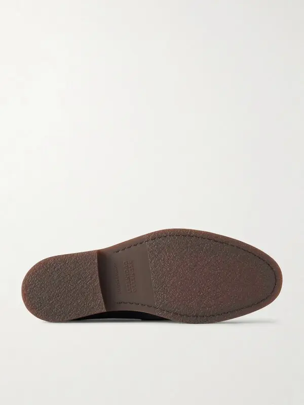 Brunello Cucinelli Suede Penny Loafers