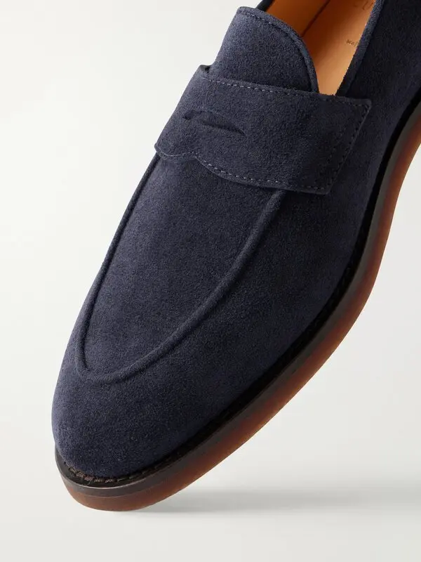 Brunello Cucinelli Suede Penny Loafers
