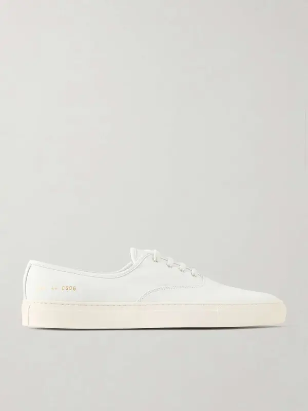 COMMON PROJECTS Deck Full-grained Leather Sneakers - White