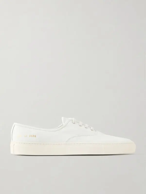 COMMON PROJECTS Deck Full-grained Leather Sneakers - White