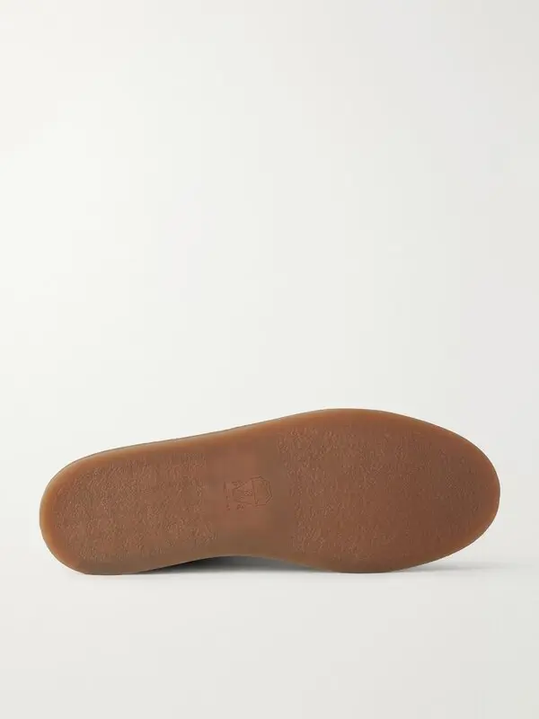 Brunello Cucinelli Coda Di Rondine Suede Sneakers - Brown