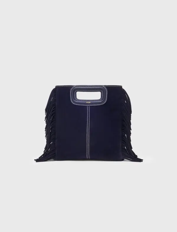 Maje Suede M Bag With Fringe Detail