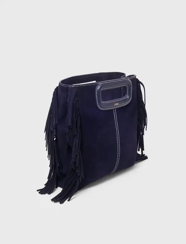 Maje Suede M Bag With Fringe Detail