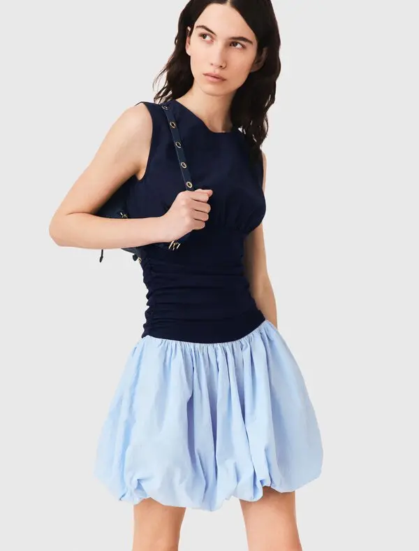 Maje Viscose And Cotton Mix Dress
