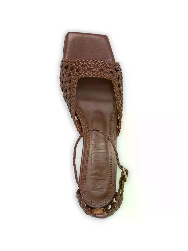SOULIERS MARTINEZ Veronica Woven Leather Sandals