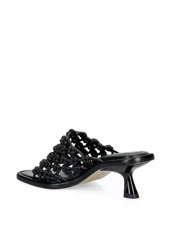 SOULIERS MARTINEZ Mariza Woven Kitten-heel Sandals
