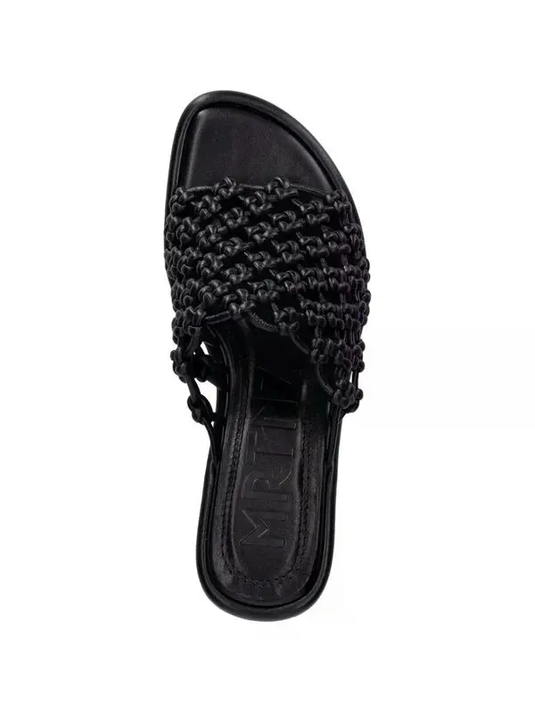 SOULIERS MARTINEZ Mariza Woven Kitten-heel Sandals