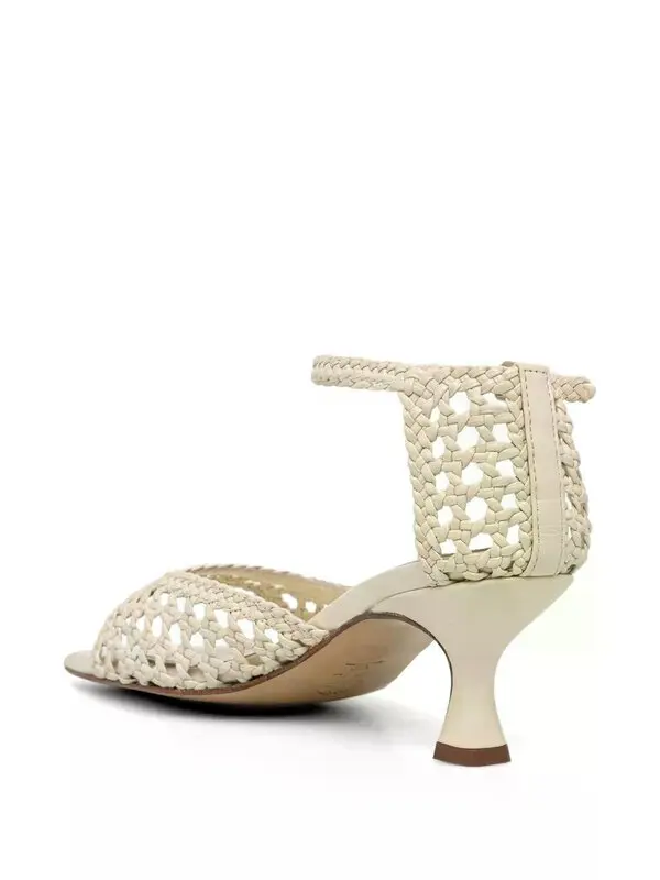SOULIERS MARTINEZ Veronica Woven Leather Sandals