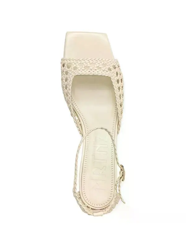 SOULIERS MARTINEZ Veronica Woven Leather Sandals