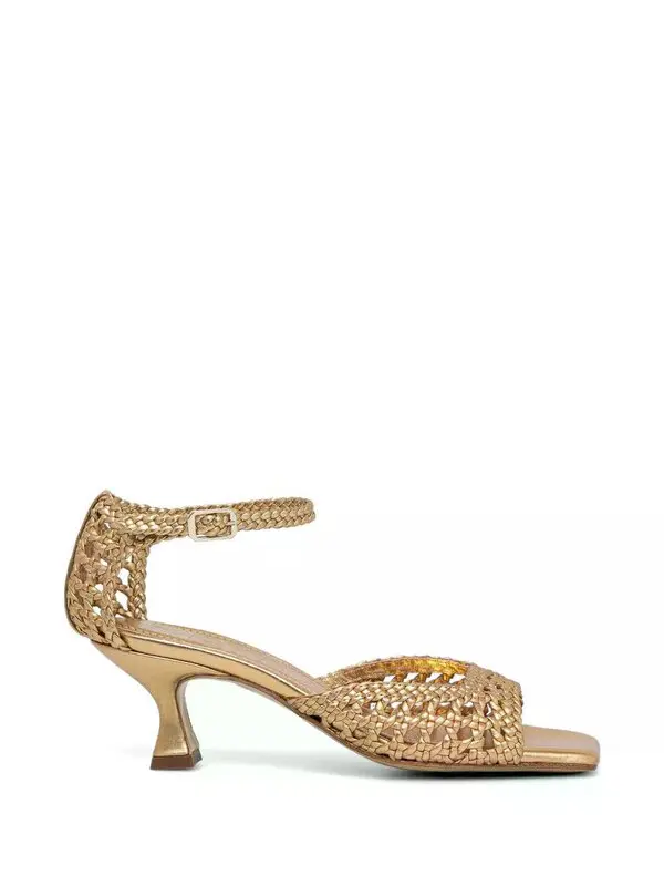 SOULIERS MARTINEZ Veronica Woven Leather Sandals