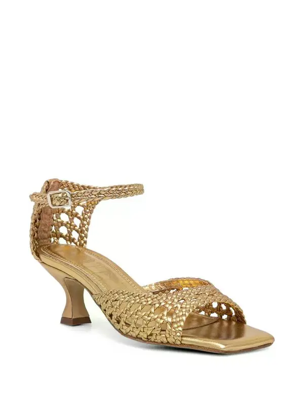 SOULIERS MARTINEZ Veronica Woven Leather Sandals