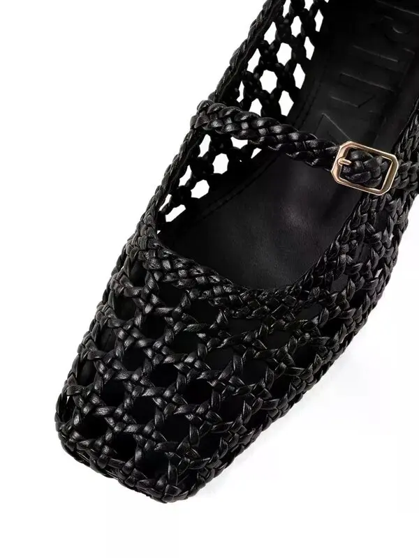 SOULIERS MARTINEZ Woven Ballet Flats - Black