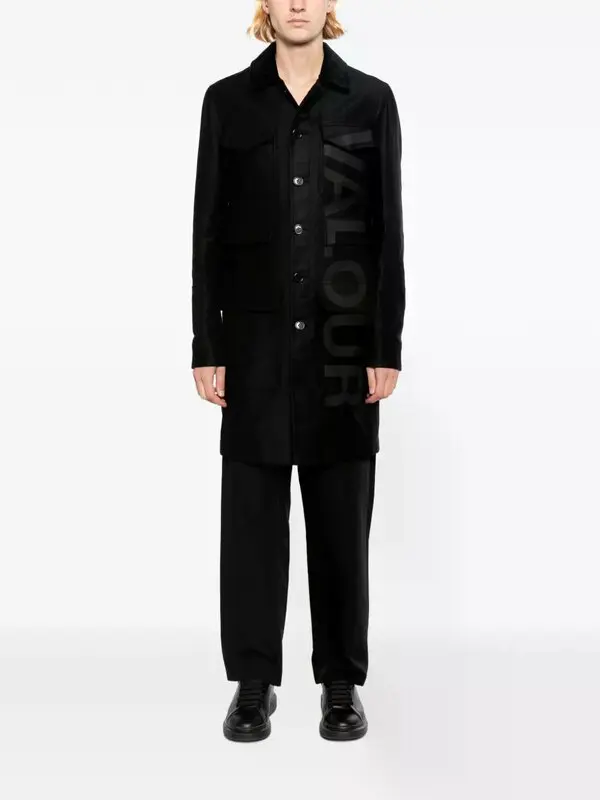 Alexander McQueen Velvet Collar Multi-pocket Coat