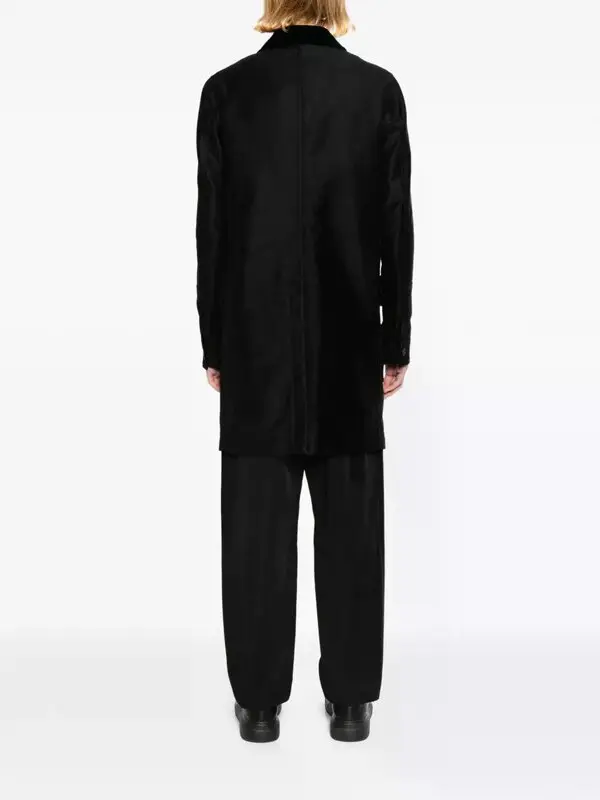Alexander McQueen Velvet Collar Multi-pocket Coat