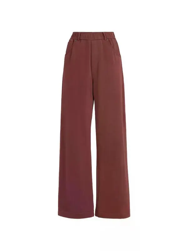 Brunello Cucinelli Cotton Smooth French Terry Trousers - Red